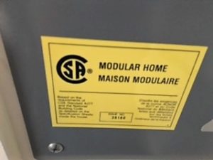 CSA label - Western Canadian Modular Homes